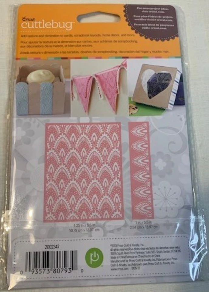 Cricut Cuttlebug Anna Griffin Empire Arch Embossing border folder set ...