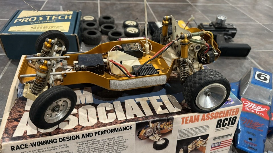 Vintange Team Associated RC10 Gold Pan Bundle - 1988 A Stamp - Cadillac ...