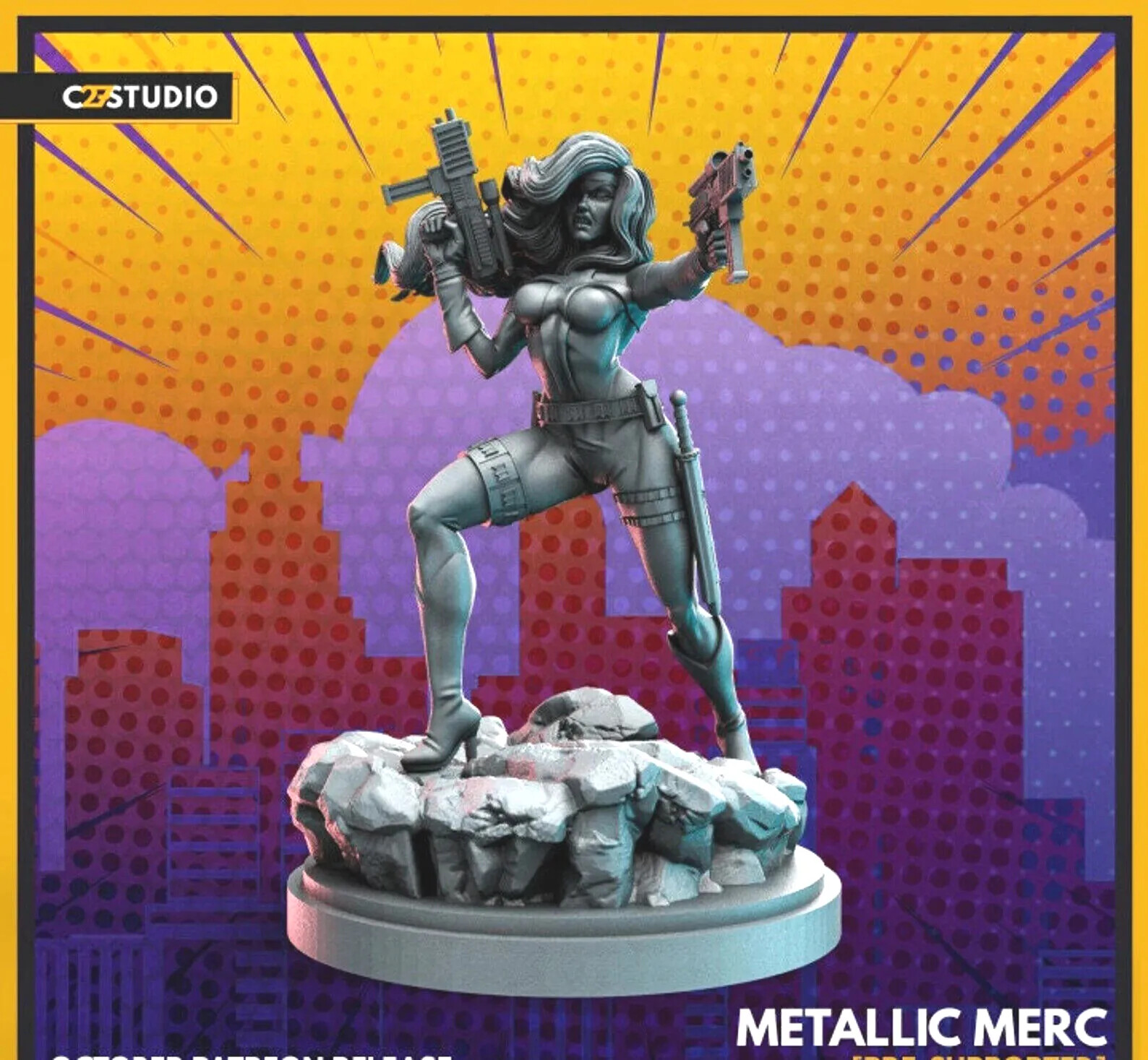 Metallic Merc - Resin Miniature | DnD Mini | Survivor | Superhero Mini ...
