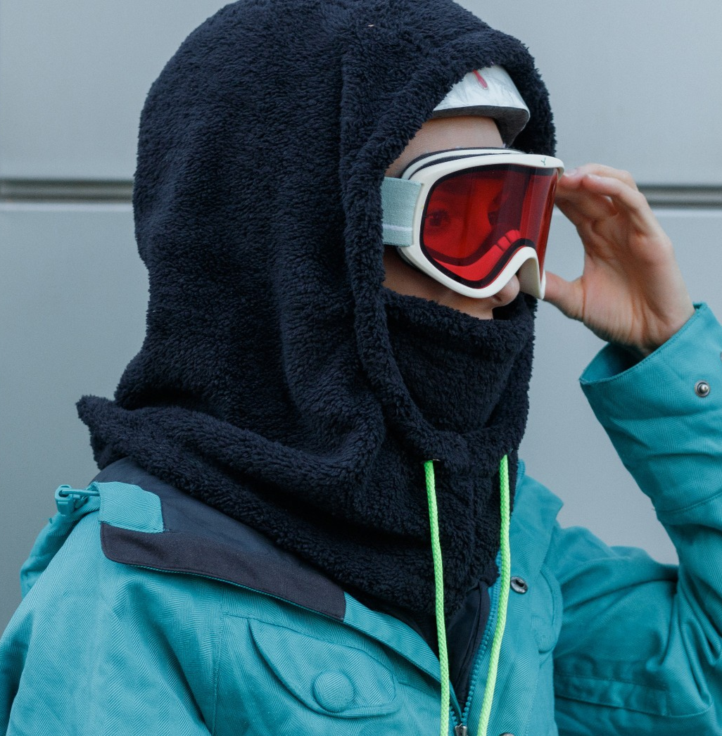 Pink Hood Over Helmet, Snowboard Hood, Sherpa Ski Hood, Balaclava ...