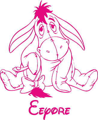 Disney Eeyore Vinyl decal Wall Art sticker, Car,Caravan, childrens ...