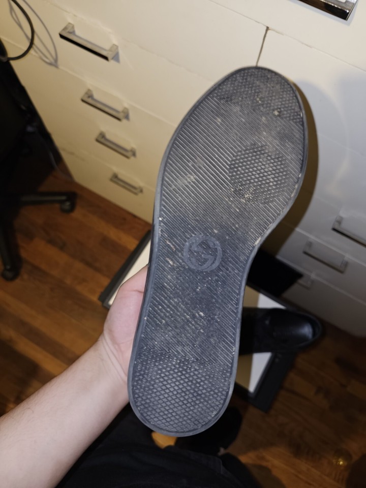 Gucci Shoes Men. Gg Supreme Common Black Leather Low Top Sneakers ...