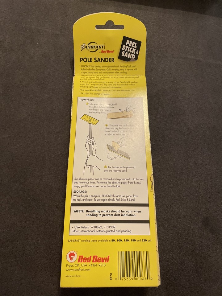 Red Devil 2770 Sandfast Pole Sander Peel Stick & Sand | eBay
