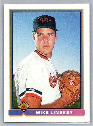 1991 TOPPS BOWMAN CARD # 105 Mike Linskey - Baltimore Orioles | eBay