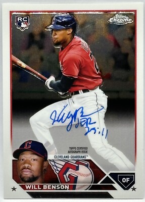 2023 Topps Chrome Will Benson Rookie Autograph Auto #RA-WB Guardians | eBay
