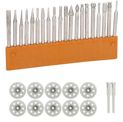 Diamond Grinding Cutting Carving Bit Set For Dremel Tool Stone Tile ...