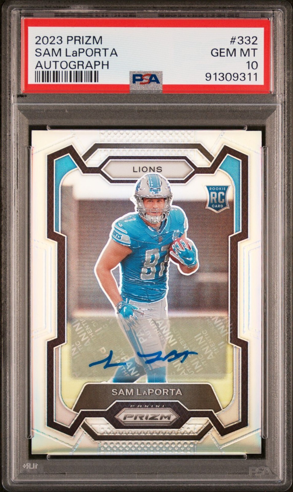 2023 PRIZM SILVER #332 SAM LaPORTA RC AUTO AUTOGRAPH PSA 10 GEM MINT🔥🔥🔥 ...