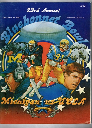 1981 Bluebonnet Bowl Game Program Michigan Wolverines UCLA Bruins | eBay