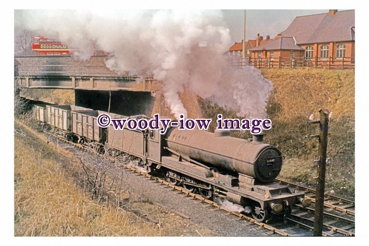 gw0230 - British Railway Engine 63647 at Firbeck Colliery 1962 - print ...