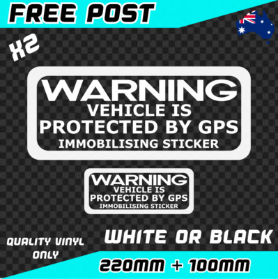 Vehicle Immobiliser Sticker Decal Vinyl Car Ute 4x4 Funny JDM GPS ...