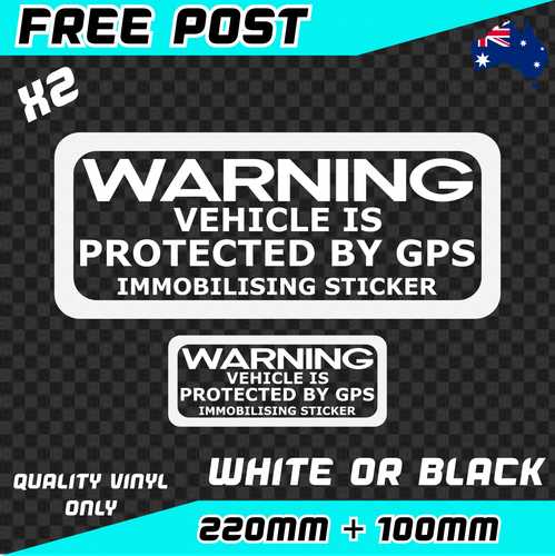 Vehicle Immobiliser Sticker Decal Vinyl Car Ute 4x4 Funny JDM GPS ...