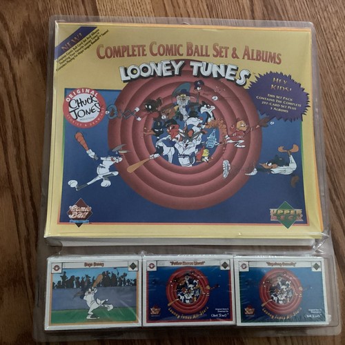 Looney Tunes Complete Comic Ball Set & Albums w/ Cards 1991 Upper Deck ...