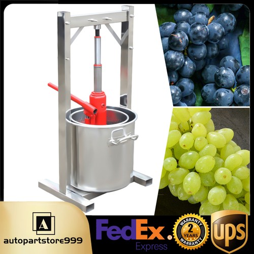 Fruit Press Crusher Grinder Apple Juice Wine Cider & Hydraulic Jack ...