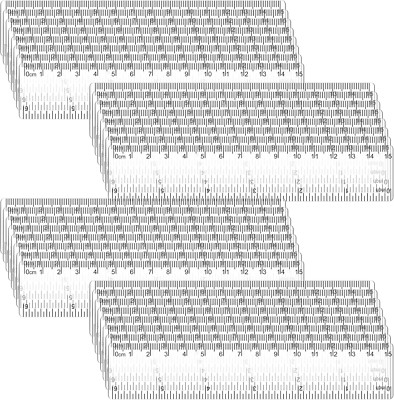32 Pack 6 Inch Mini Rulers Bulk Plastic Small Rulers with Inches and ...