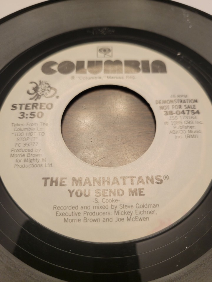 Columbia Records Promo The Manhattans "You Send Me" | eBay