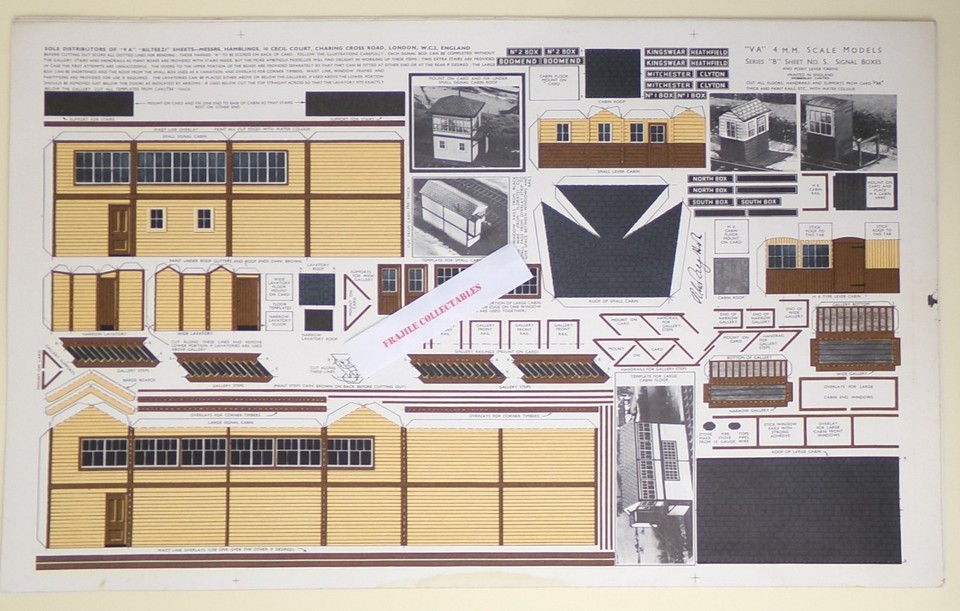 VA / BILT EEZI Card Kits Model Railway Building Kits 4mm scale OO Gauge ...