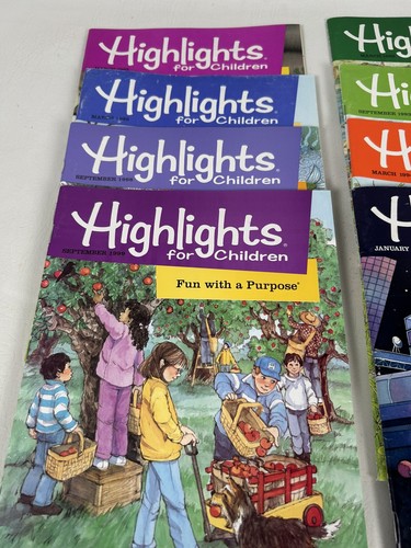 Lot of 8 Highlights For Children Magazine Educational 1992-1998 Vintage ...
