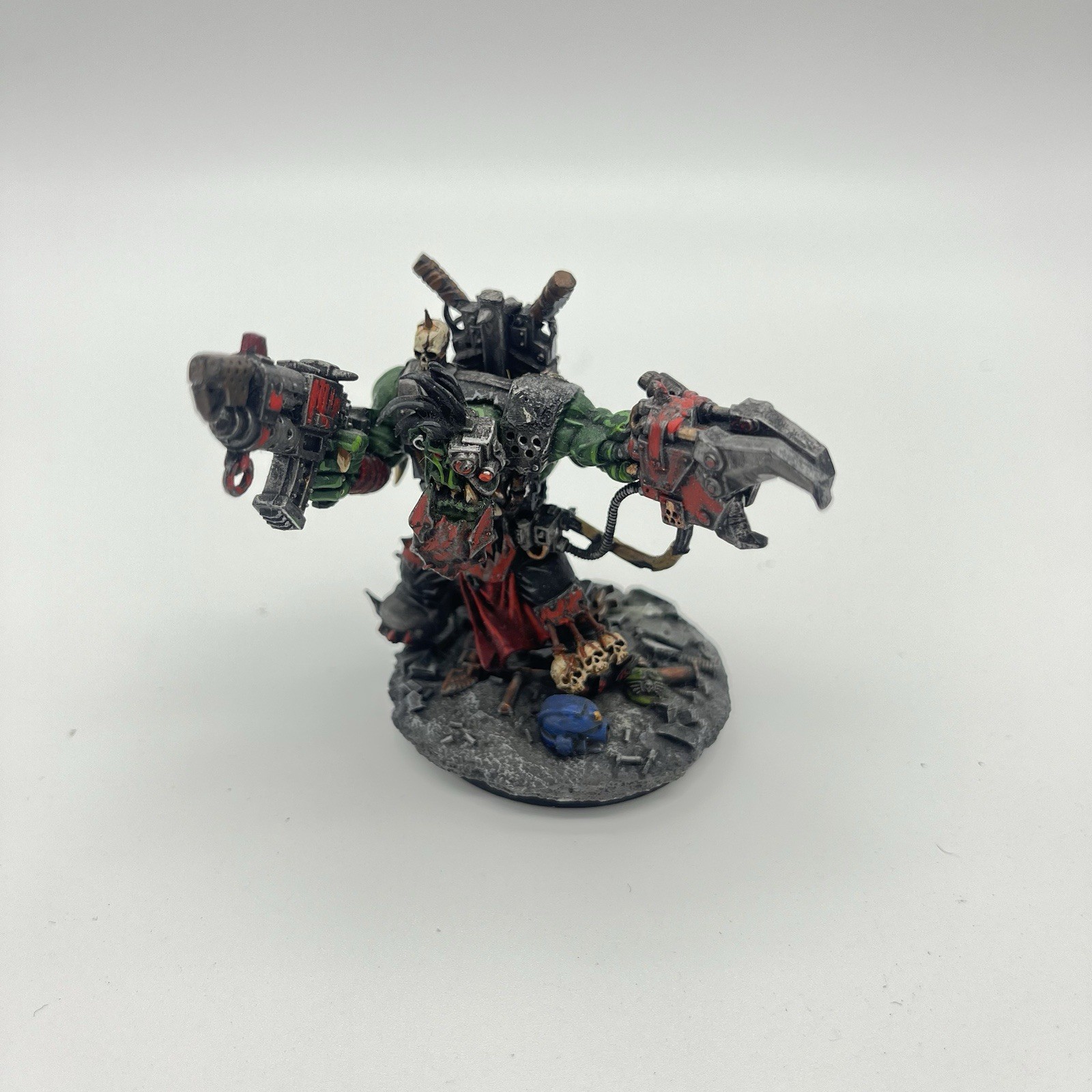 Warhammer 40k Ork Warboss Well Painted, Magnetized Base | eBay