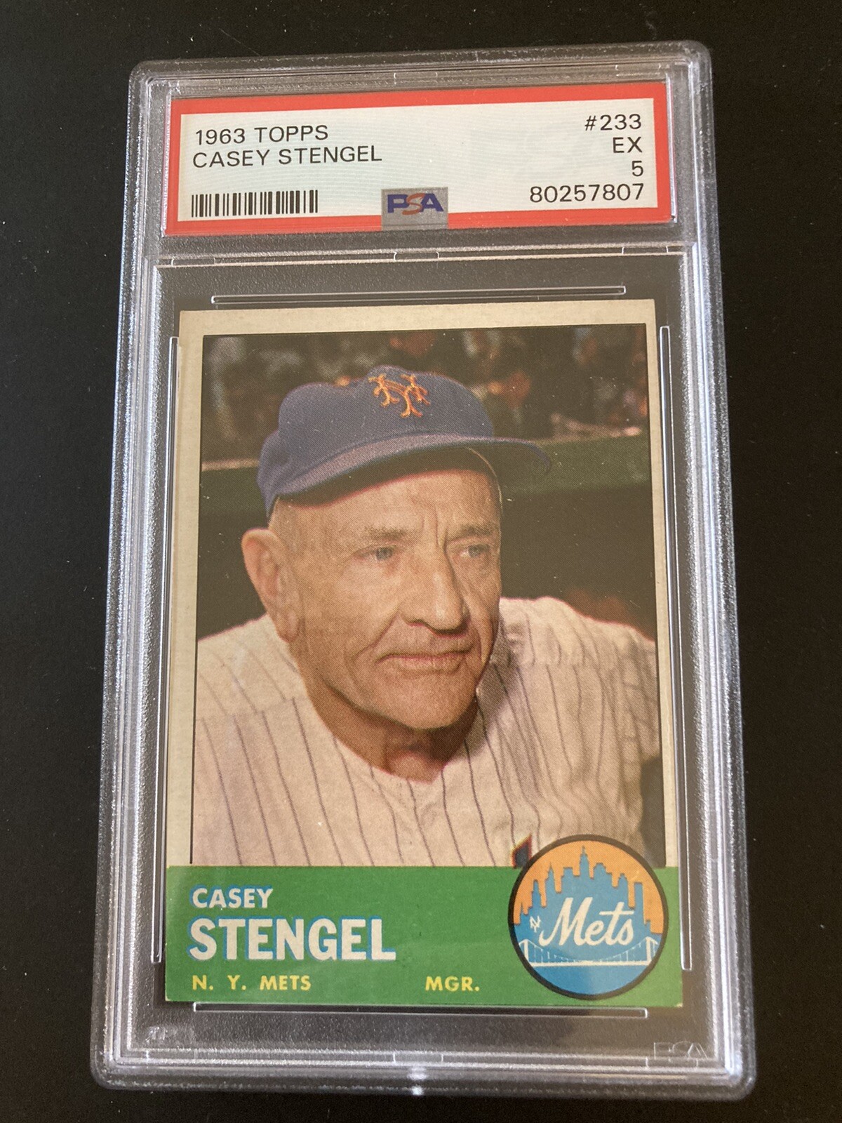 1963 Topps New York Mets Casey Stengel # 233 PSA 5 | eBay