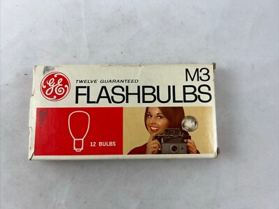 Vintage NOS GE M3 Clear Flashbulbs Camera Flash Bulbs Box Of 12 | eBay