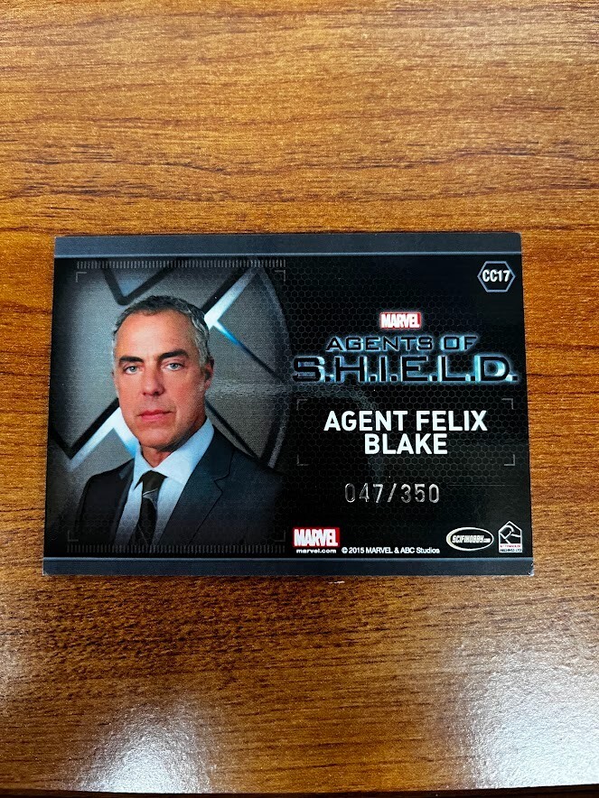 Agents Of Shield Season 1 Costume Relic Card CC17 Agent Felix Blake ...