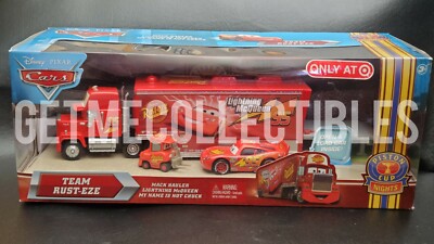 DISNEY PIXAR CARS TEAM RUST-EZE MACK HAULER PITTY 3 PACK NS SAVE 6% GMC ...