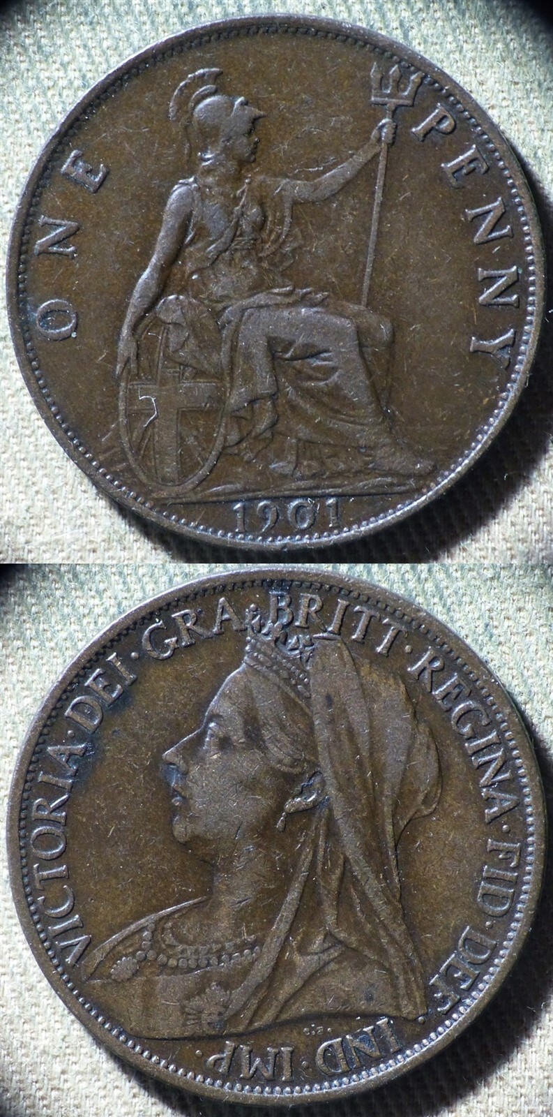 Great Britain : 1901 1 Penny VF-XF #790 IRTM2790 | eBay