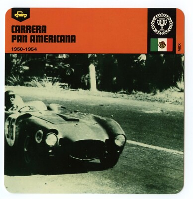 Carrera Pan Americana - Great Races Edito Service SA Auto Rally Card | eBay