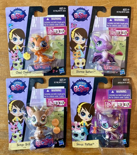 Lot Of 4 Littlest Pet Shop New On Card 2014 Authentic LPS Play Toy ...