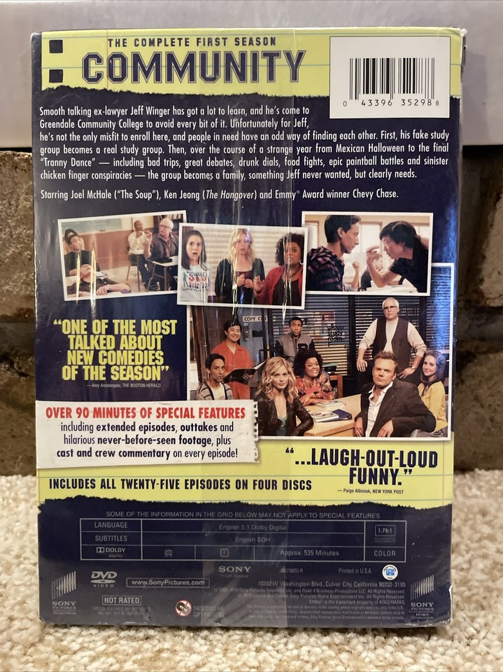 Community: The Complete First Season 1 DVD Set (2010) - NEW Sealed | eBay