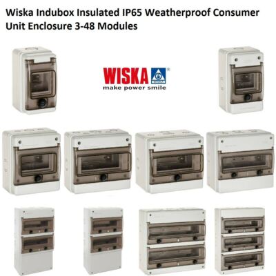 Wiska Indubox Insulated IP65 Weatherproof Consumer Unit Enclosure 3-48 ...