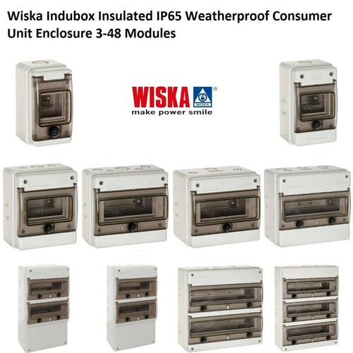 Wiska Indubox Insulated IP65 Weatherproof Consumer Unit Enclosure 3-48 ...
