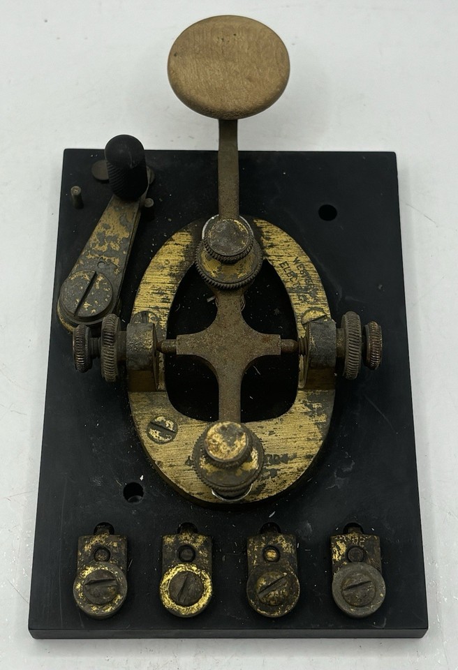 Western Electric Co. Antique Telegraph Key Vintage Morse Code Machine ...