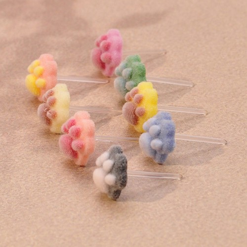6 Pairs Small Cat Paw Earrings Lightweight Cute Cartoon Design for ...