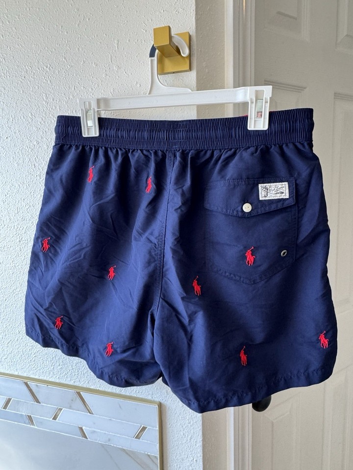 Polo Ralph Lauren Men's Navy Blue Swim Trunks Shorts Large | eBay
