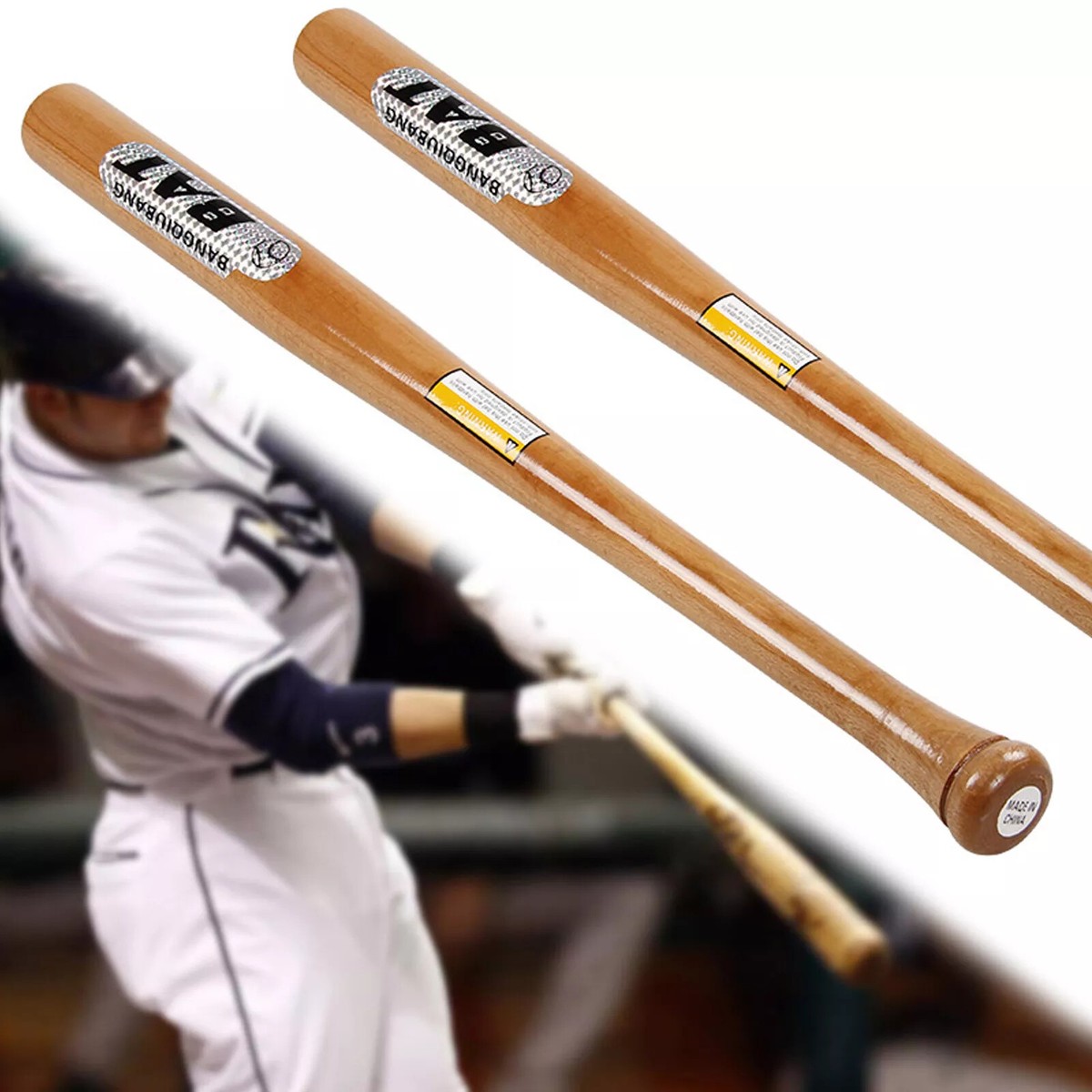 Wood Baseball Bat Bronx 30” Wood Baseball Bat Natural | Home Games