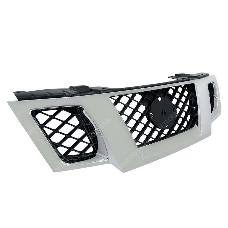 Front Upper Bumper Grille Chromed Grill For 2009-2021 Nissan Frontier ...