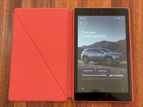 Amazon Kindle Fire HD 8 (8th Generation) 16 GB, Wi-Fi, Red, BUNDLE w ...