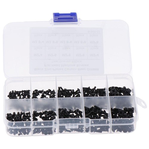 500Pcs Carbon Steel Machine Screws Metric Screws Assortment Kit ...