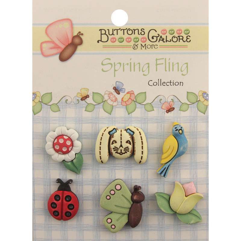Spring Fling Buttons Spring Garden | eBay