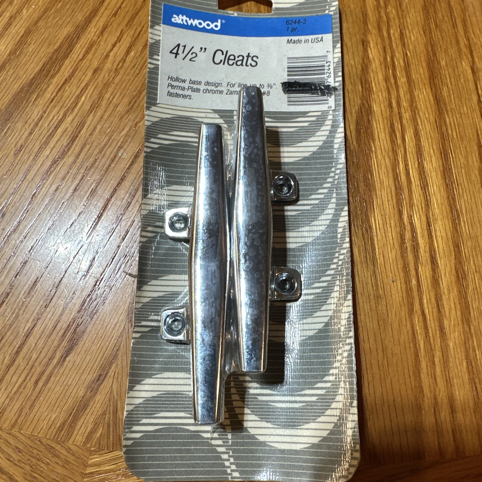 Attwood 4-1/2" Hollow Base Cleat 6244-3, Perma Plate Chrome NOS | eBay