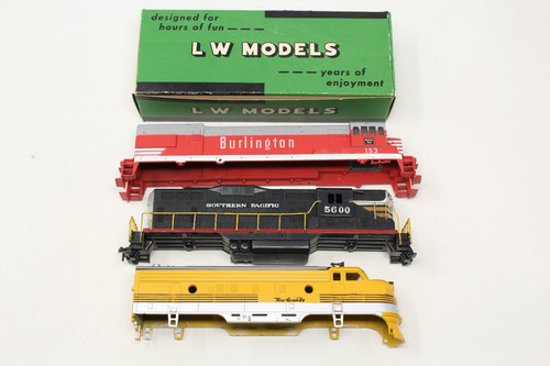 HO Scale Lot of 4 Diesel Locomotive Shells Switcher Rio Grande CB&Q SP ...