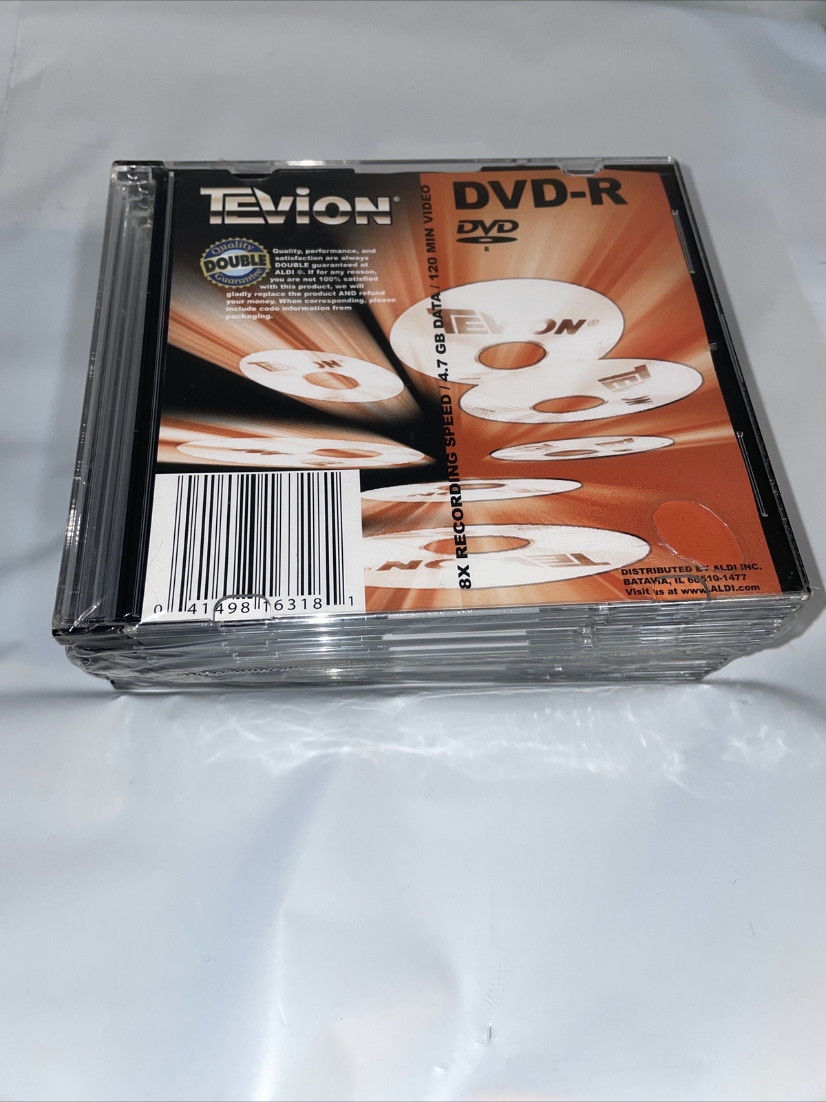 Tevion DVD-R 8x Recording Speed 4.7 GB 120 Min Video 10 Pack NEW still ...