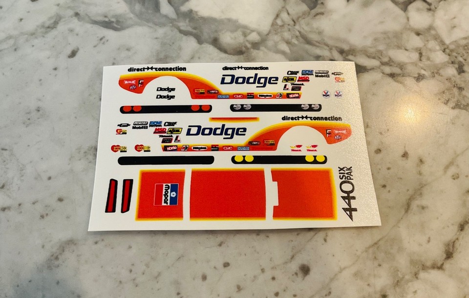Auto World AFX Custom 440 SIX PAK Challenger Slot Car Decals | eBay