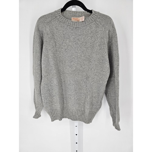 Vintage The Fox Collection Men's Grey Wool Blend Crewneck Sweater Size ...