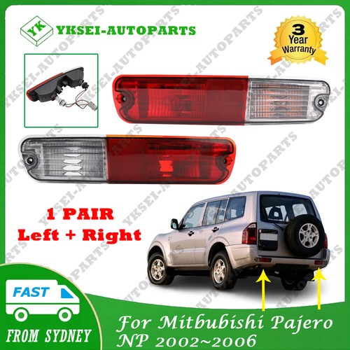 Pair LH+RH Rear Bumper Bar Lamp Tail Light For Mitsubishi Pajero NP ...