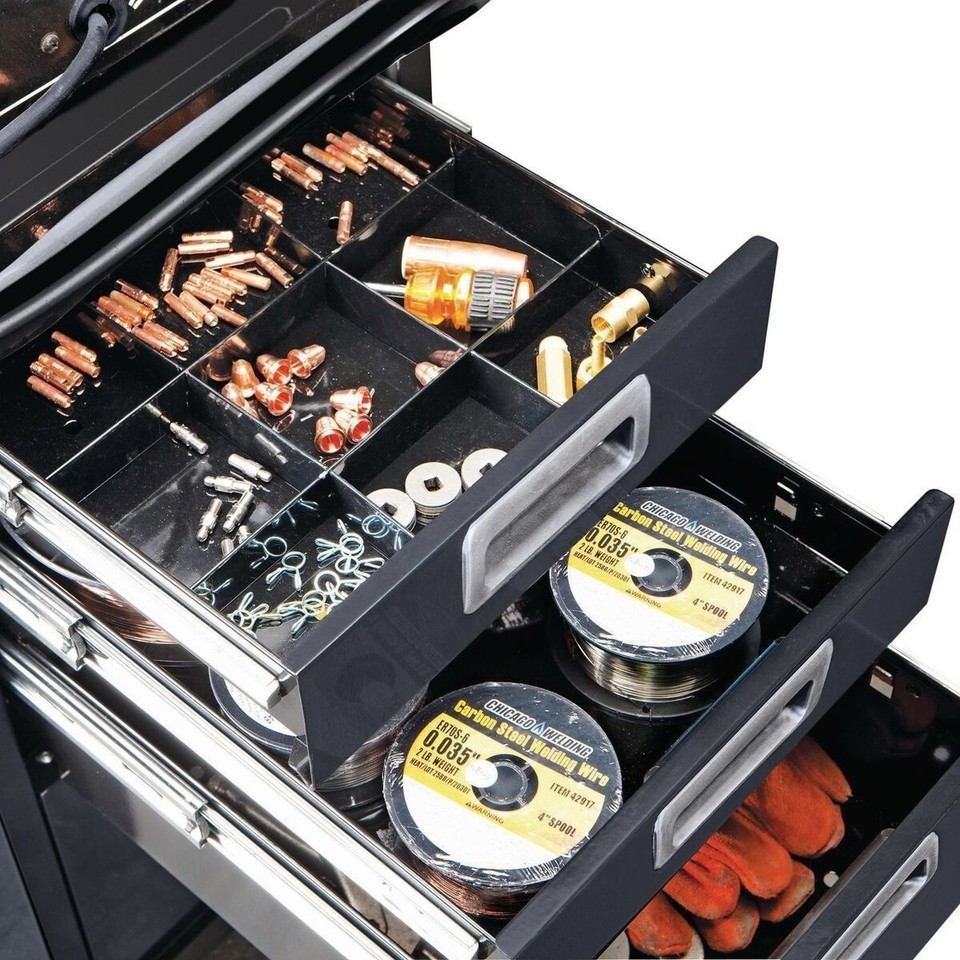 Welder Welding Cart Heavy Duty 4 Drawer Rolling Welding Storage Cabinet ...