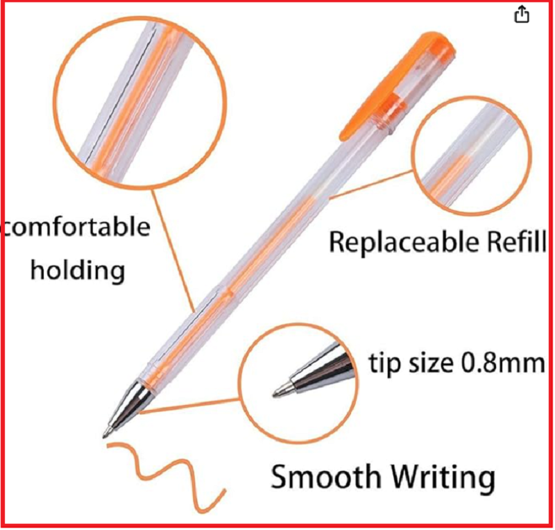 200 Pack Glitter Gel Pens Set Smart Color Art 100 Colors Gel Pens with ...