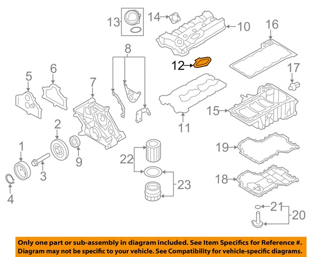 BMW 11127566290 Genuine OEM Factory Original Valve Cover Seal for sale ...