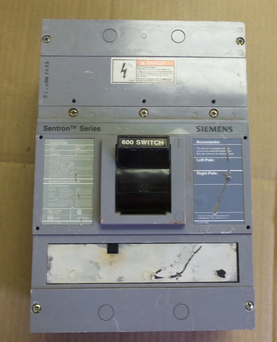 SIEMENS LXD6-A 3 pole 600 amp 600v LXD63S600A Molded Case Switch | eBay